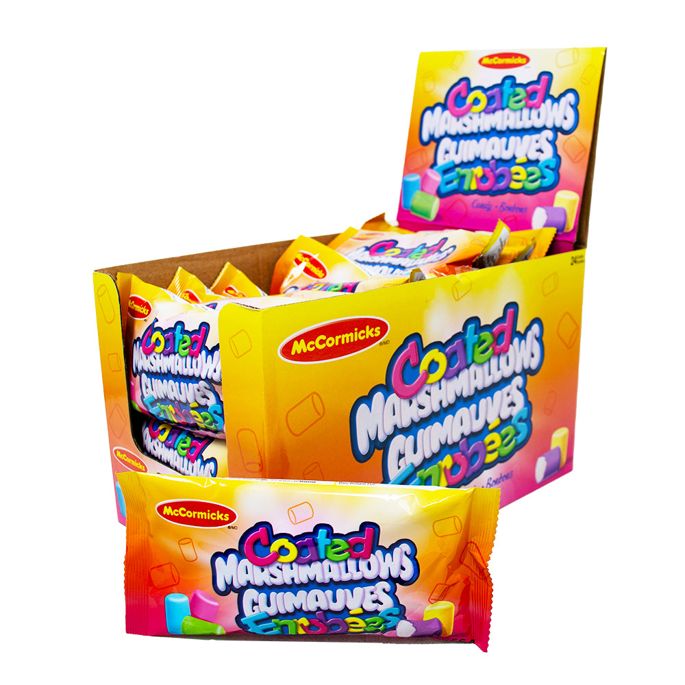 McCormicks Coated Marshmallows 56g - 24 Pack | iWholesaleCandy.ca