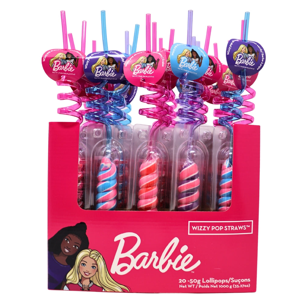 Barbie Wizzy Pop Straw | Lollipops | iWholesaleCandy.ca
