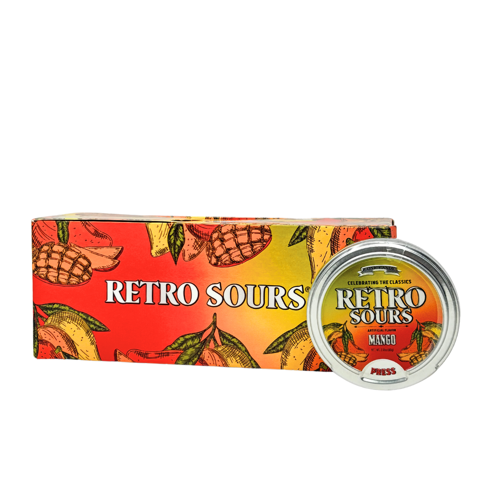Iconic Retro Sours Mango - 2.12oz - 8 Pack | iWholesale Candy ...