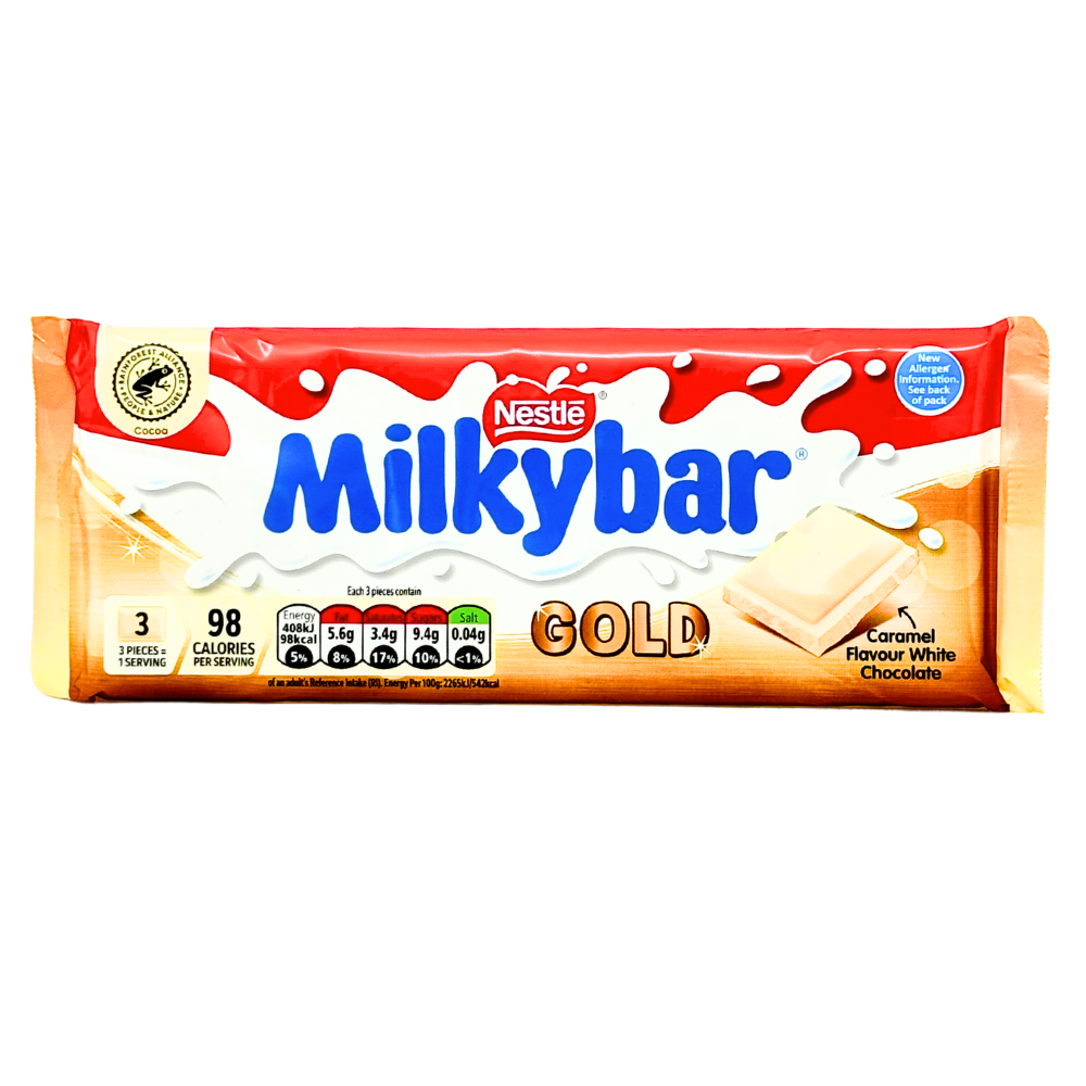 Milkybar Gold Block (UK) - 90g - 20 Pack | iWholesaleCandy.ca
