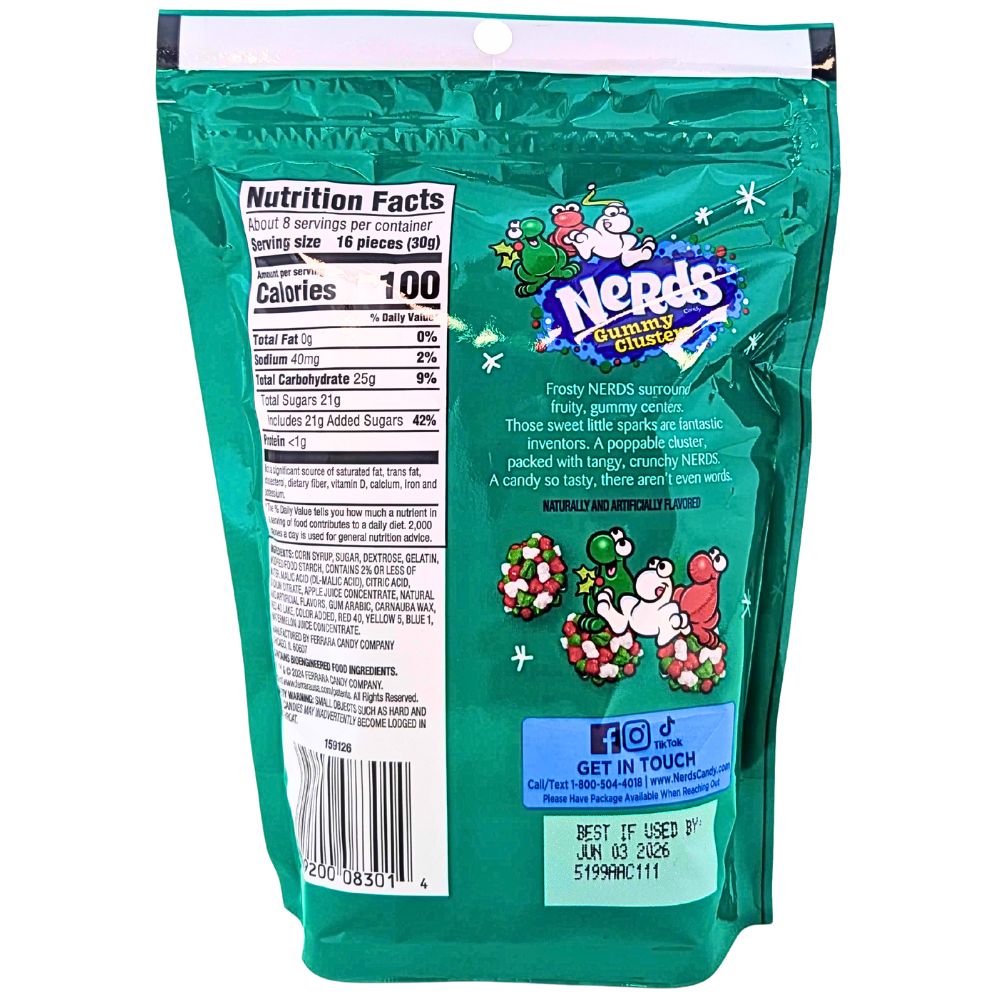 Nerds Holiday Frosty Gummy Clusters 8oz - 6 Pack | iwholesale Candy ...