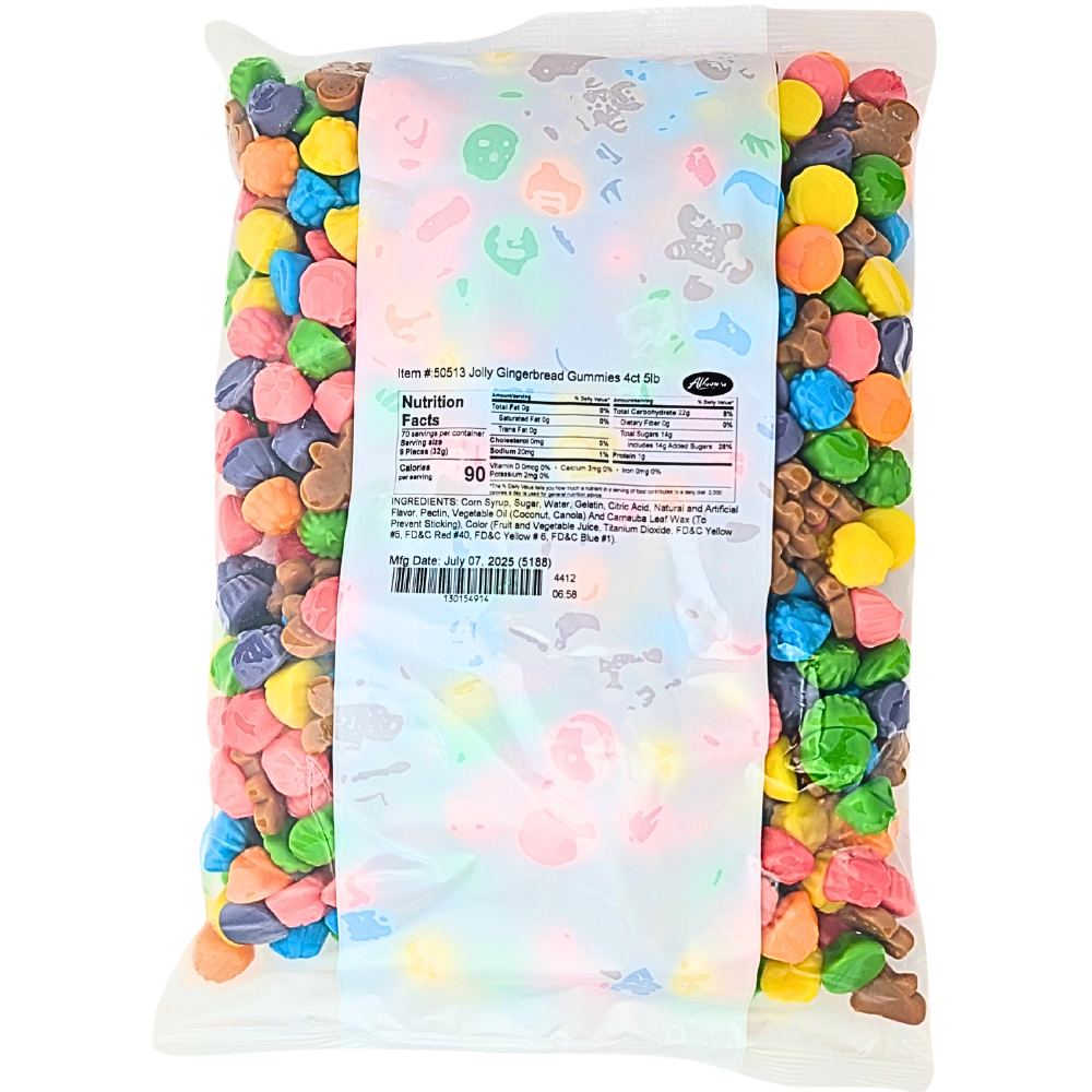 Albanese Christmas Jolly Gingerbread Gummies - 5lb | Candy District ...