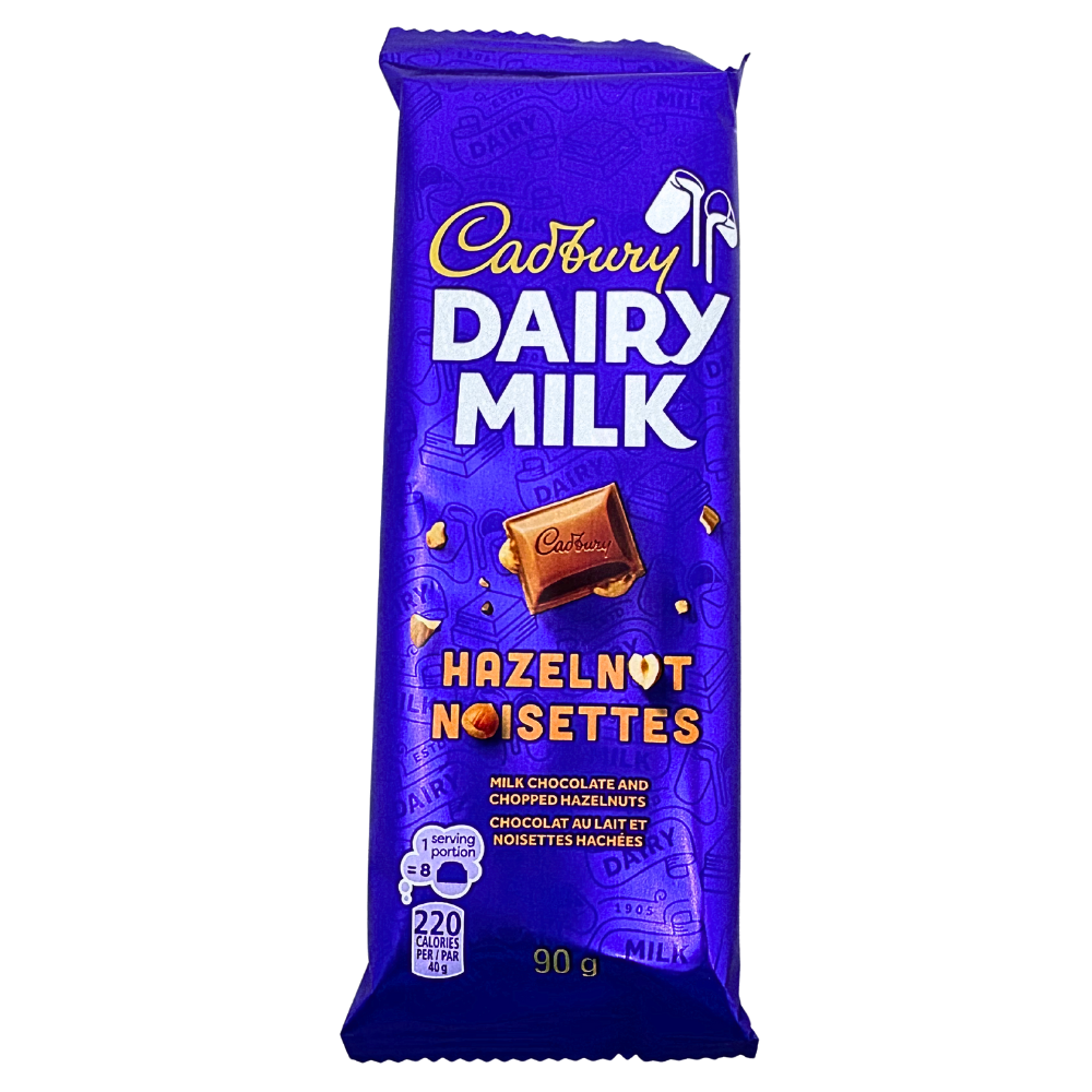 Cadbury Dairy Milk Hazelnut Bar 90g - 21 Pack | iwholesale Candy ...