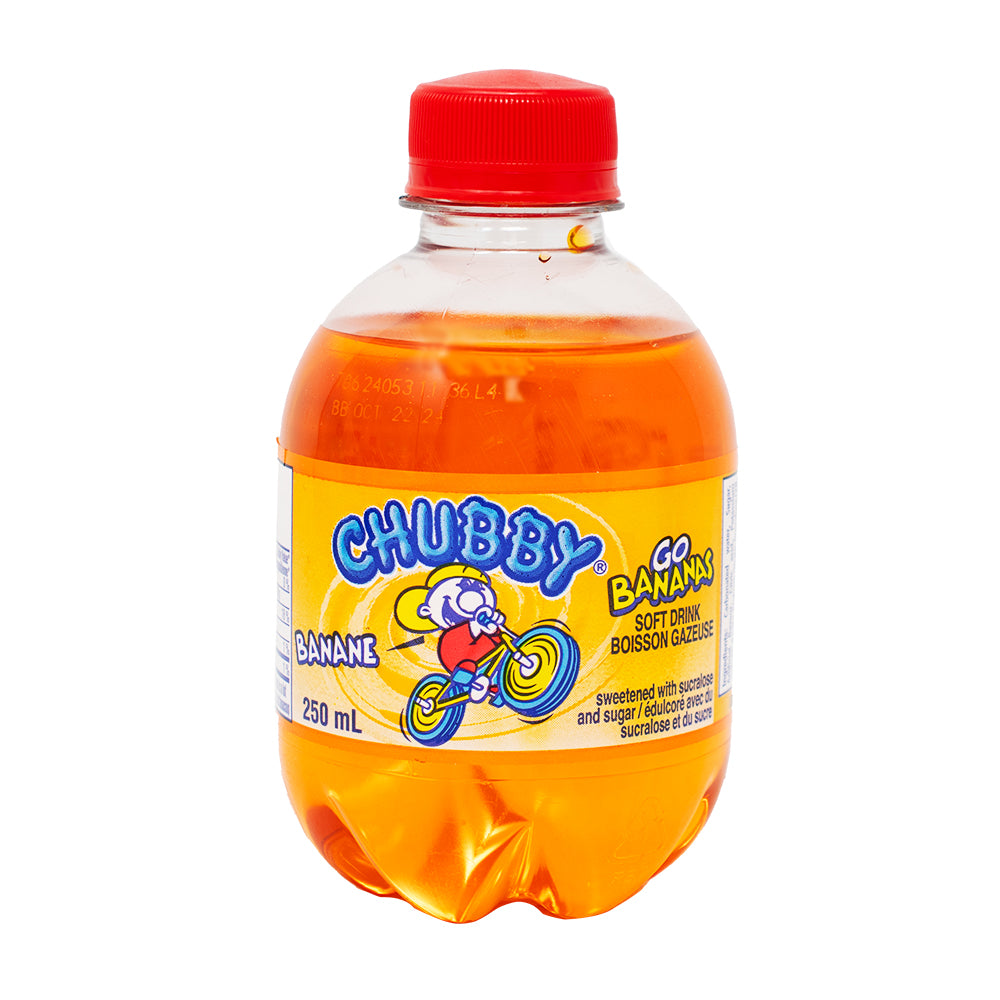 Chubby Soda Go Bananas 250mL - 24 Pack | iWholesaleCandy.ca