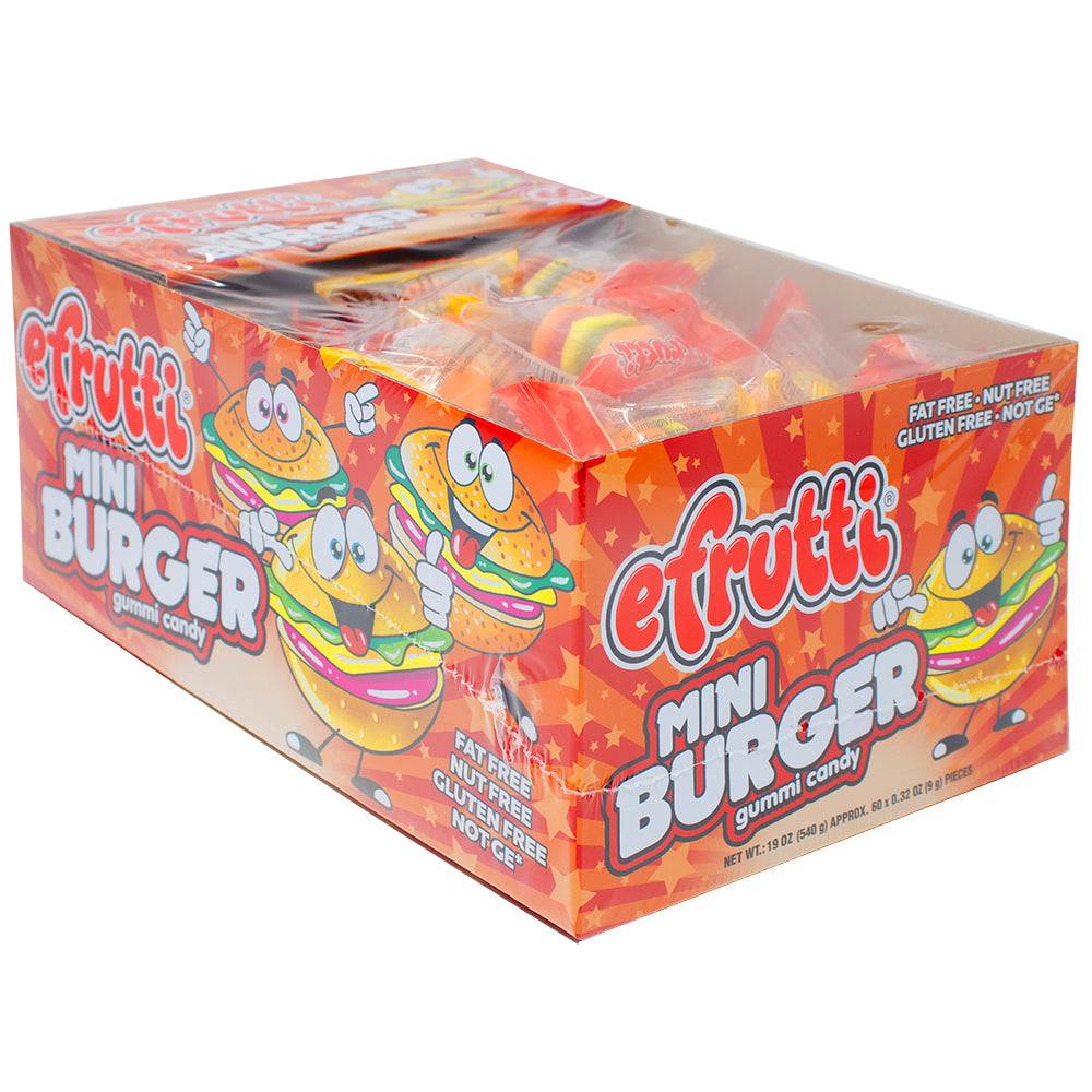 efrutti Gummi Mini Burger-60 CT | Gummy Candy – iWholesaleCandy.ca
