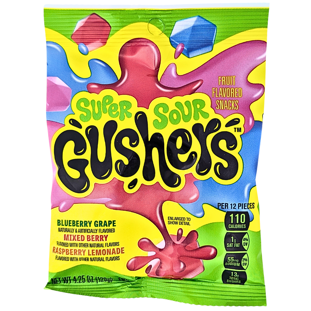 Fruit Gushers Super Sour Berry Fruit Snacks 8PK | iWholesaleCandy.ca