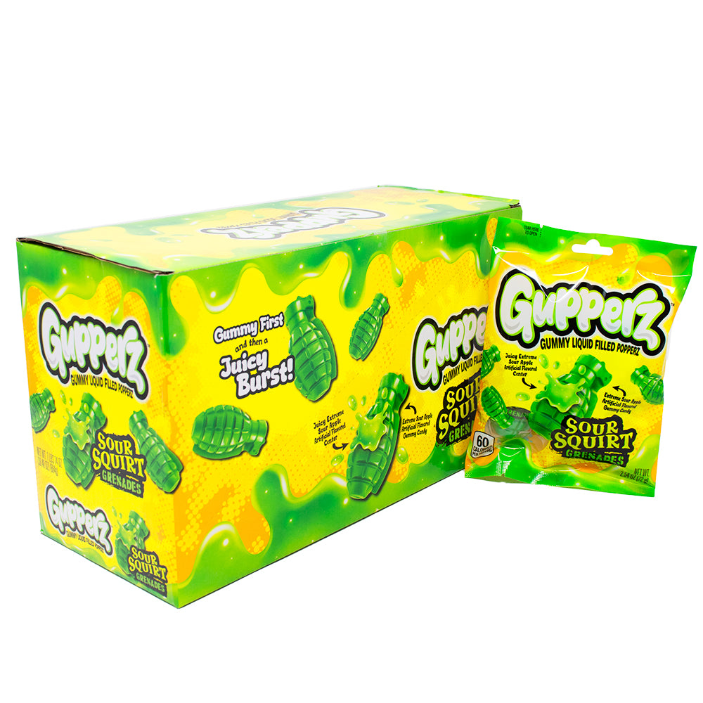 Gupperz Sour Squirt Grenades Gummies | iWholesaleCandy.ca