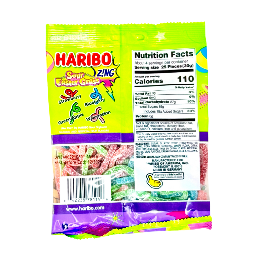 Haribo Sour Easter Grass 4oz - 12 Pack | iwholesale Candy ...