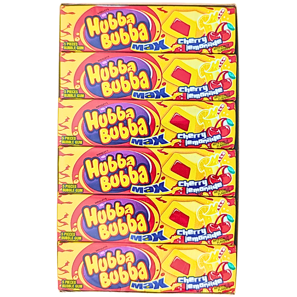 Hubba Bubba Max Cherry Lemonade 5pc Gum - 18 Pack | iWholesale Candy ...