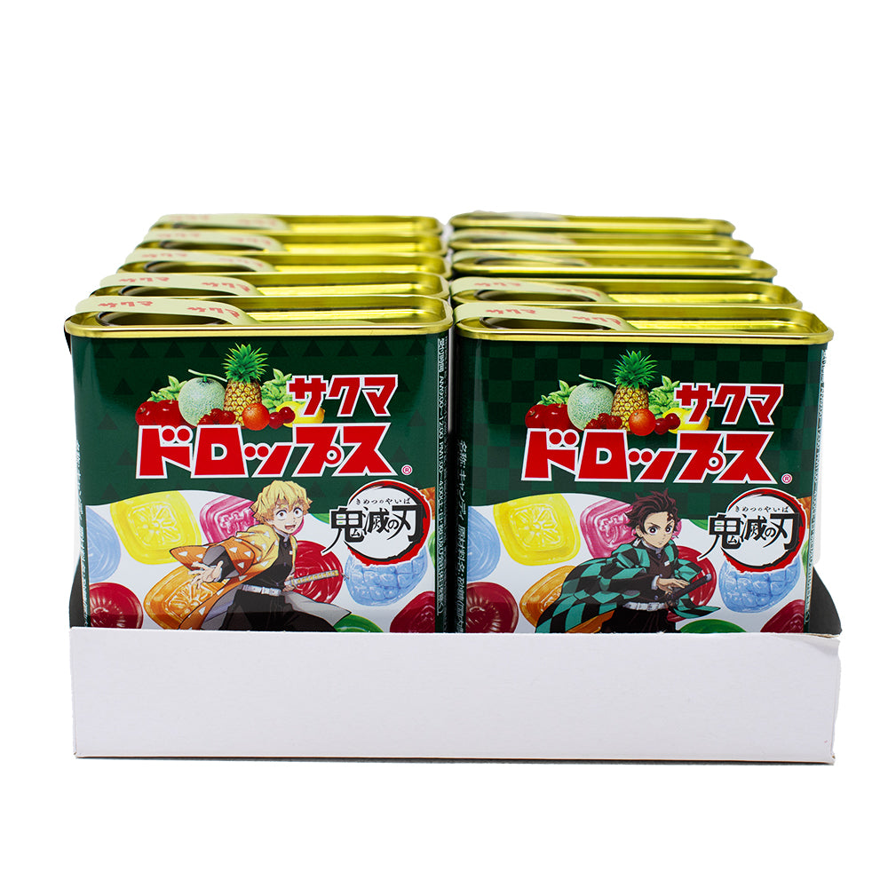 Demon Slayer Candy Drops Tin (Japan) 118g - 10 Pack | iWholesaleCandy.ca