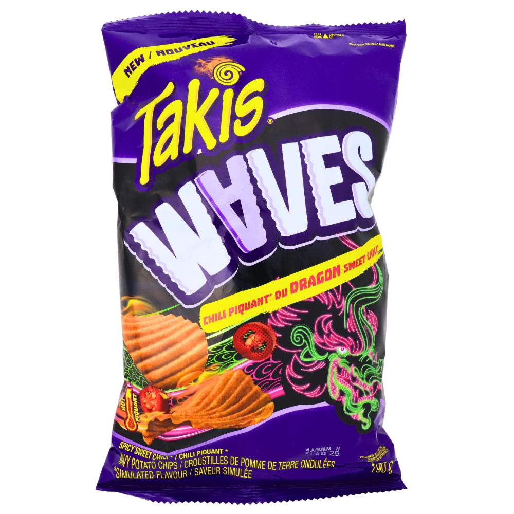Takis Waves Dragon Sweet Chili Chips 190g 12 Pack | iWholesaleCandy.ca