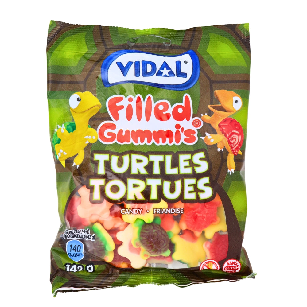Vidal Turtles Filled Gummies 142g 14 Pack | iWholesaleCandy.ca