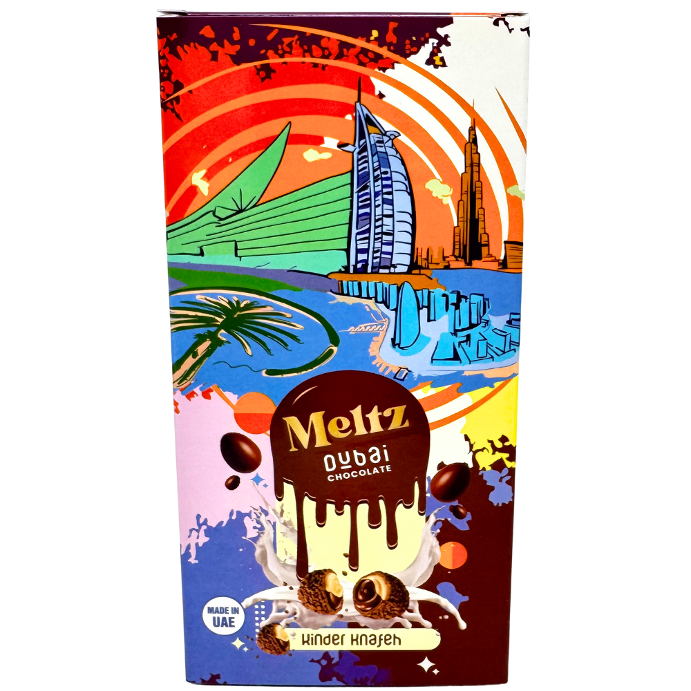 Meltz Dubai Chocolate Kinder Knafeh 192g - 12 Bar | iwholesale Candy – iWholesaleCandy.ca