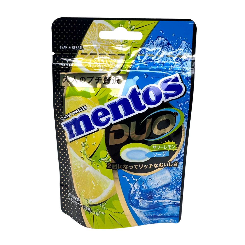 Mentos Duo Sour Lemon / Soda 45g (Japan) - 10 Pack | iwholesale Candy – iWholesaleCandy.ca