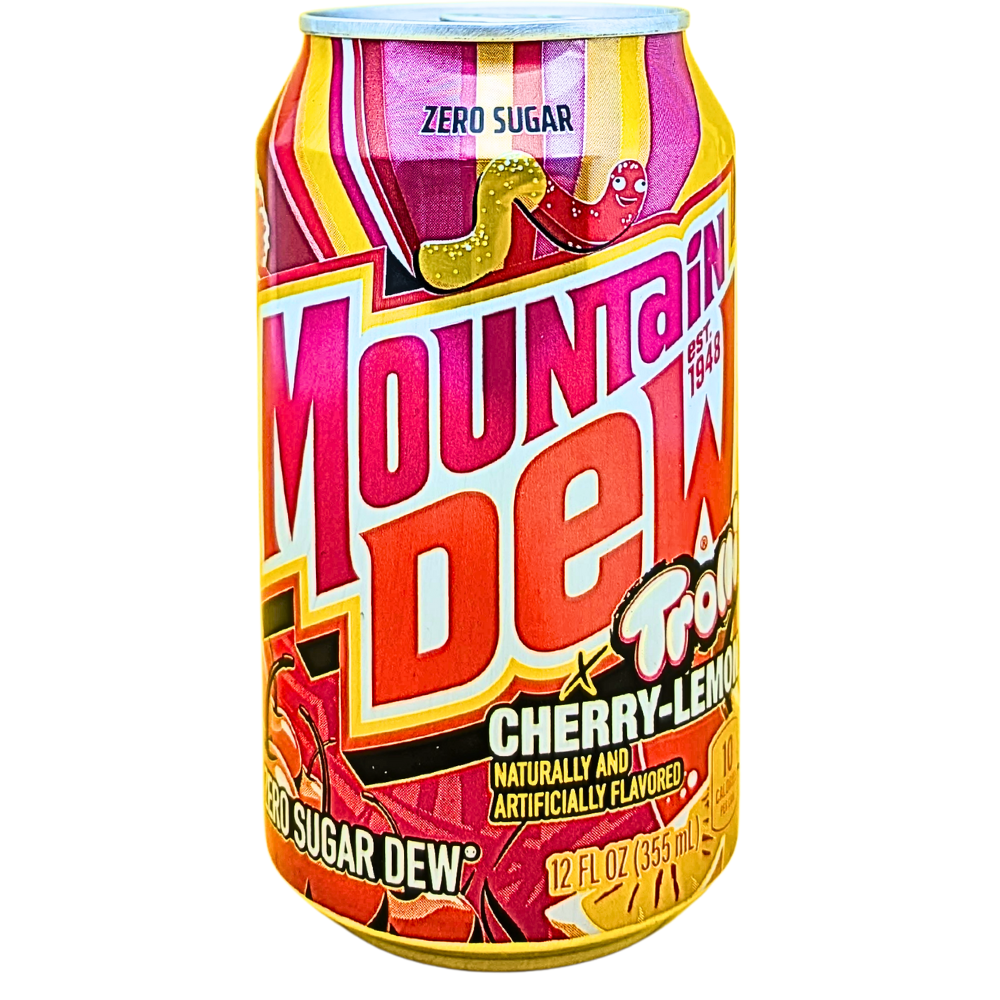 Mountain Dew Trolli Cherry Lemon 355mL - 12 Can | iwholesale Candy ...