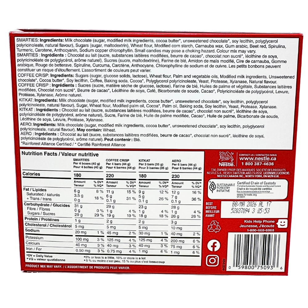 Nestle Assorted Mini's 25ct - 1 Box | iwholesale Candy – iWholesaleCandy.ca