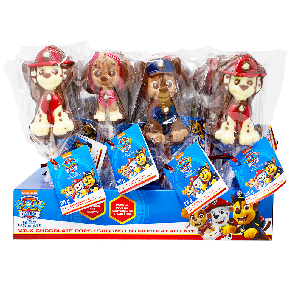 Paw Patrol Chocolate Pops 28g - 24 Pack | iWholesaleCandy.ca