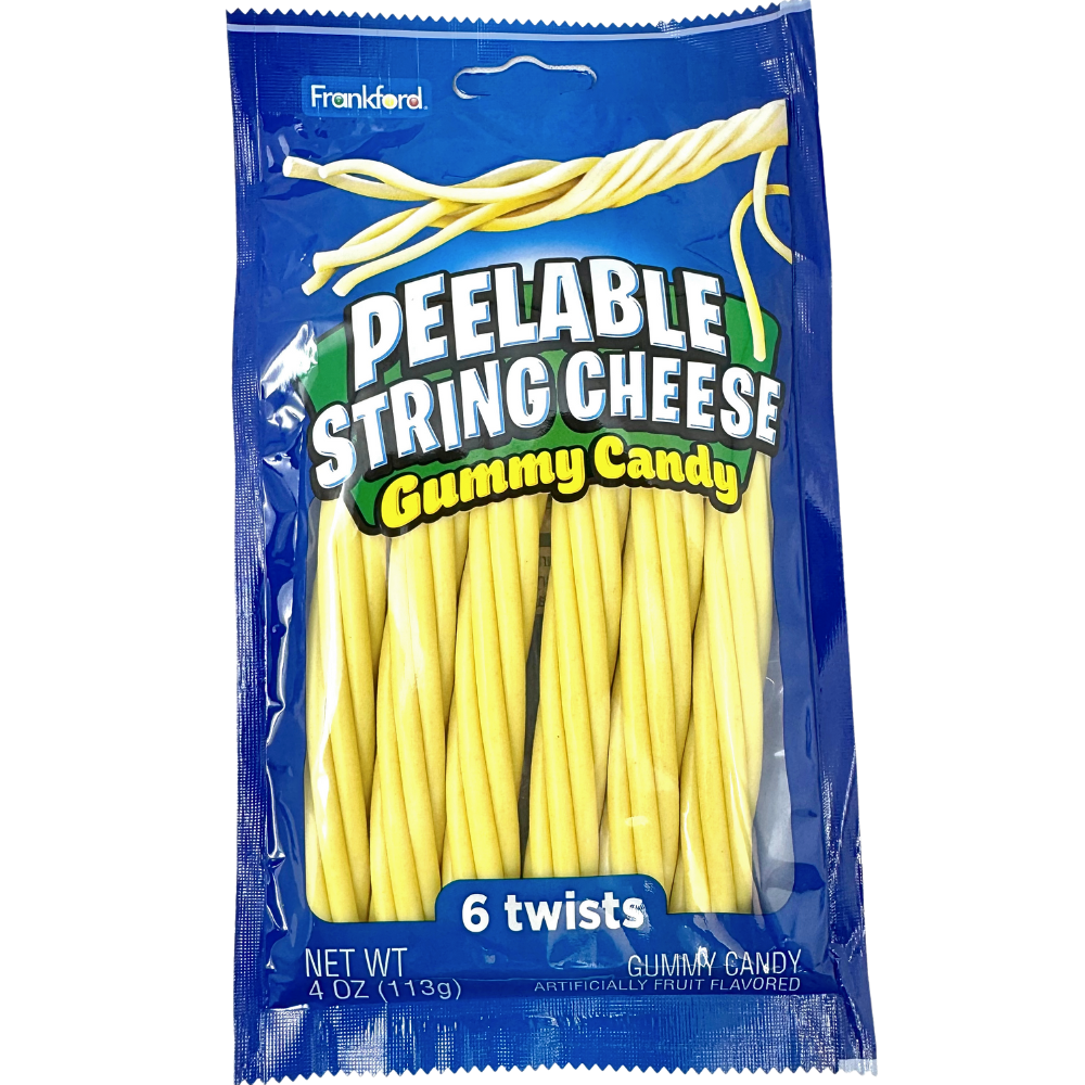 Peelable String Cheese Gummy Candy 4oz - 12 Pack | iwholesale Candy ...