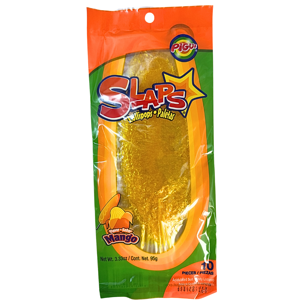Slaps Mango Lollipops 95g - 24 Pack | iwholesale Candy – iWholesaleCandy.ca