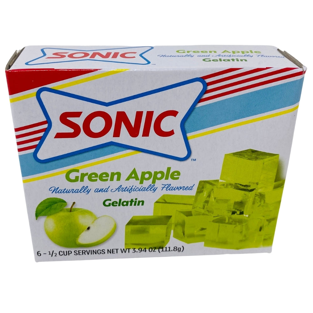 Sonic Gelatin Green Apple 12 Pack | iWholesaleCandy.ca