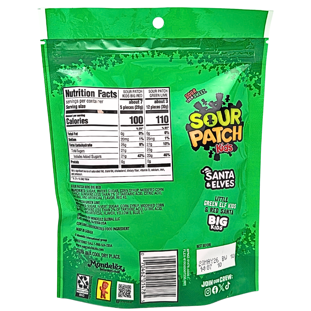 Sour Patch Kids Santa & Elves 9.8oz - 12 Pack | iwholesale Candy ...