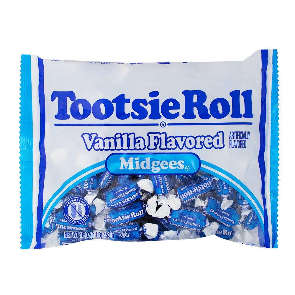 Tootsie Roll Vanilla Midgees 16oz - 24 Pack | iWholesaleCandy.ca