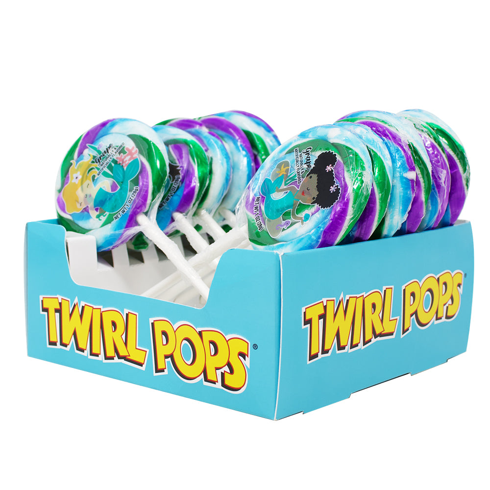 Adam & Brooks Mermaid Twirl Pops 1oz - 12 Pack | iWholesaleCandy.ca