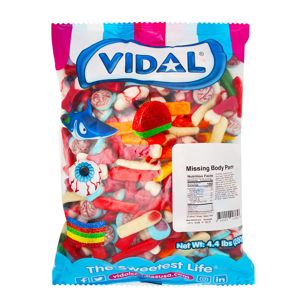 Halloween Bulk Vidal Missing Body Parts 4.4lbs | iWholesaleCandy.ca