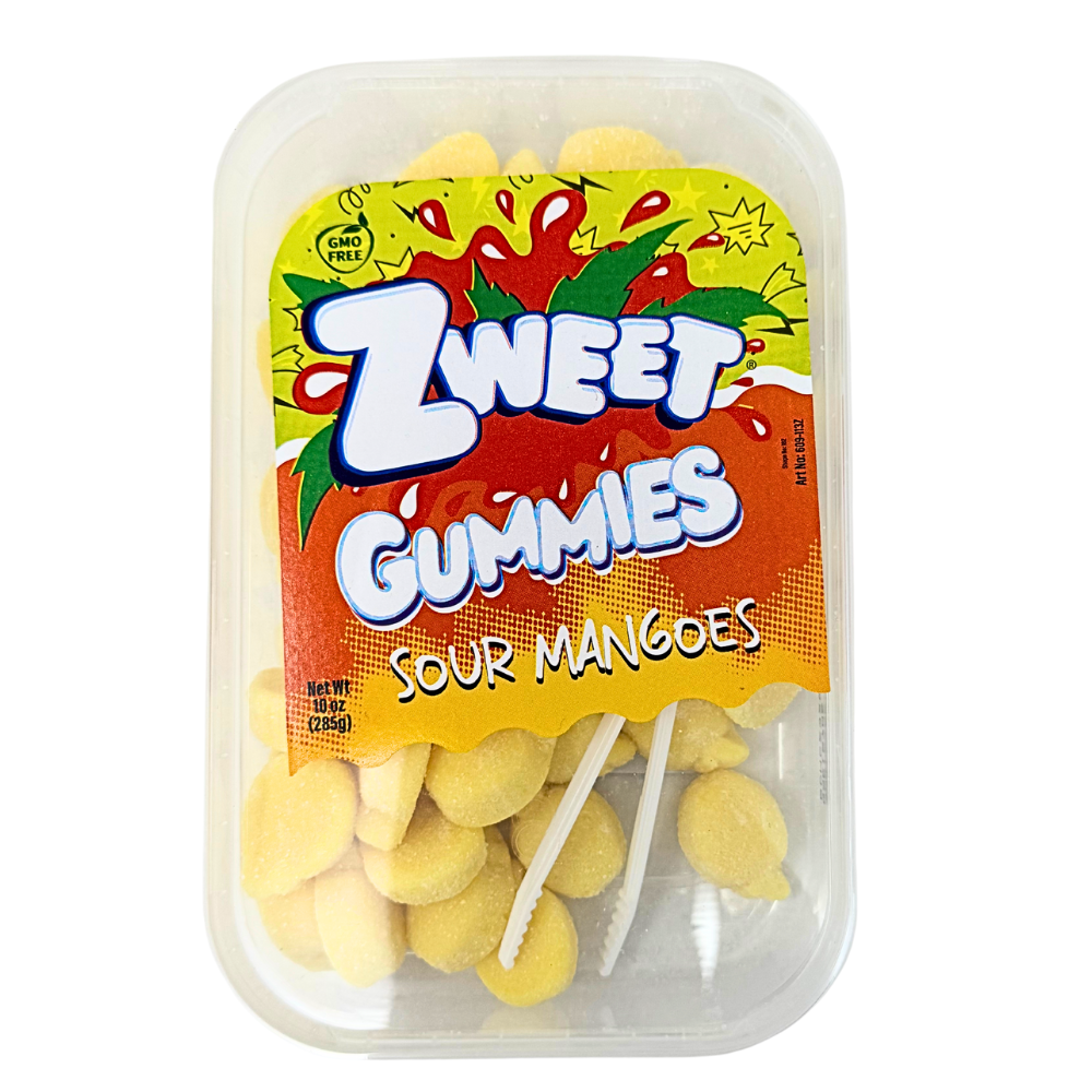 Zweet Gummies Sour Mangoes 10oz - 6 Pack | iWholesale Candy ...