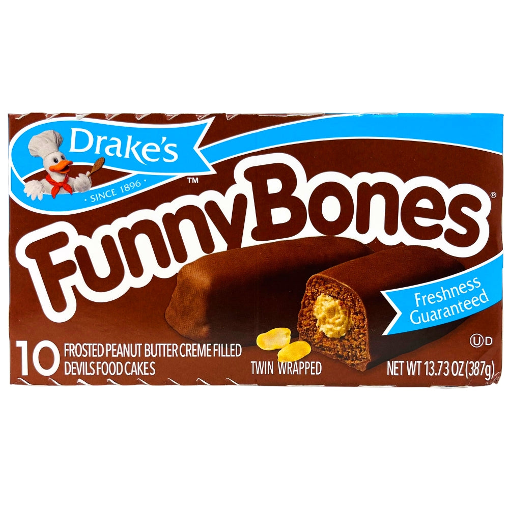Drake's Funny Bones Peanut Butter Chocolate Cakes – iWholesaleCandy.ca