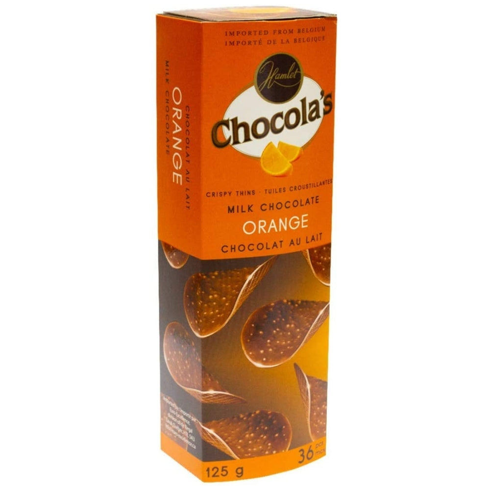 Hamlet Chocola Orange Chocolate Crispy Thins 125g - 12 Pack ...