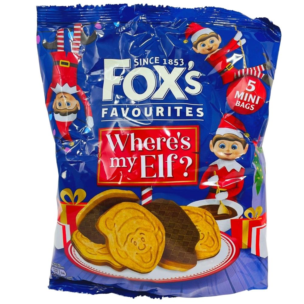 Fox Mini Chocolate Coated Christmas Elf Biscuits UK | iWholesaleCandy.ca