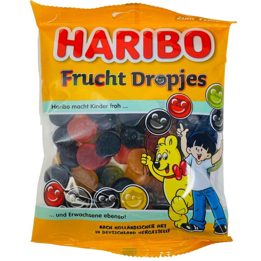 Haribo Fruit Dropjes Licorice and Jelly Drops | iWholesaleCandy.ca
