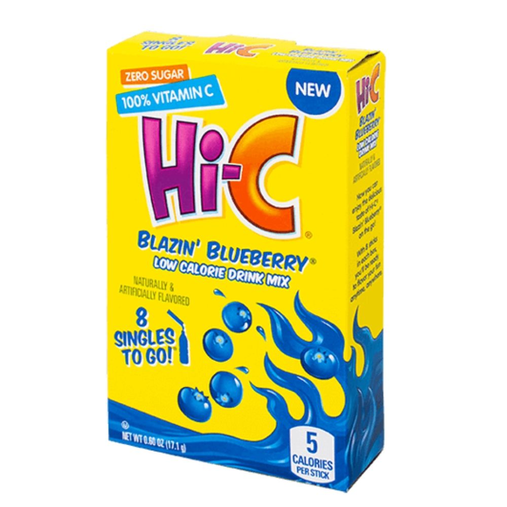 Hi-C Singles To Go Blazin’ Blueberry 12PK | iWholesaleCandy.ca