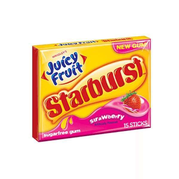 Juicy Fruit Starburst Strawberry 15 Stick Gum - 10 Pack ...
