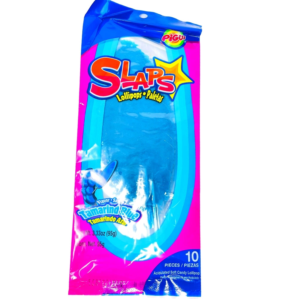 Slaps Lollipops Tamarind Blue 40PK | iWholesaleCandy.ca