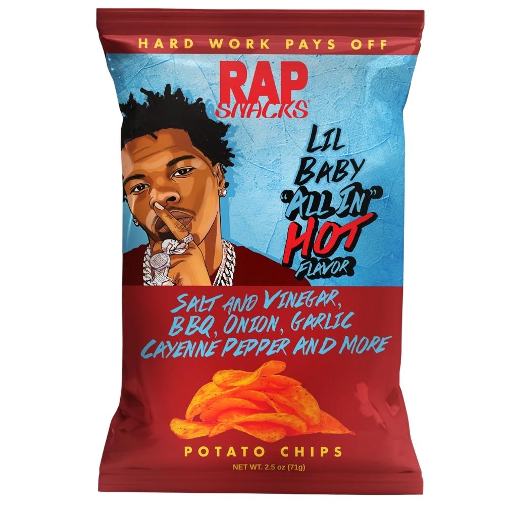 Rap Snacks Lil Baby All In Hot 2.5oz - 24 Pack – iWholesaleCandy.ca