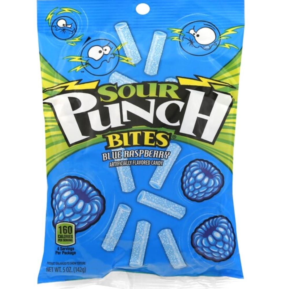 Sour Punch Bites Blue Raspberry 5oz - 12 Pack | iWholesaleCandy ...