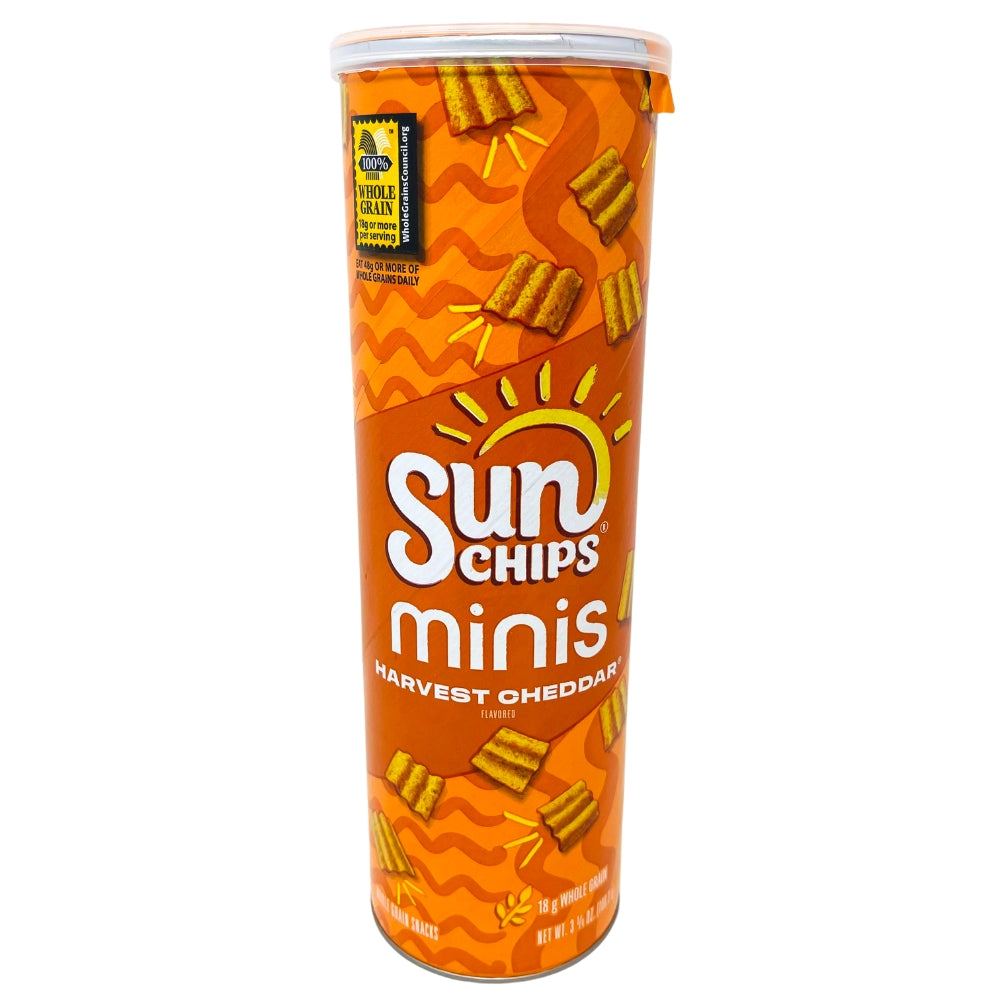SunChips Harvest Cheddar Minis Canister 3.75oz 12 PK | iWholesaleCandy.ca